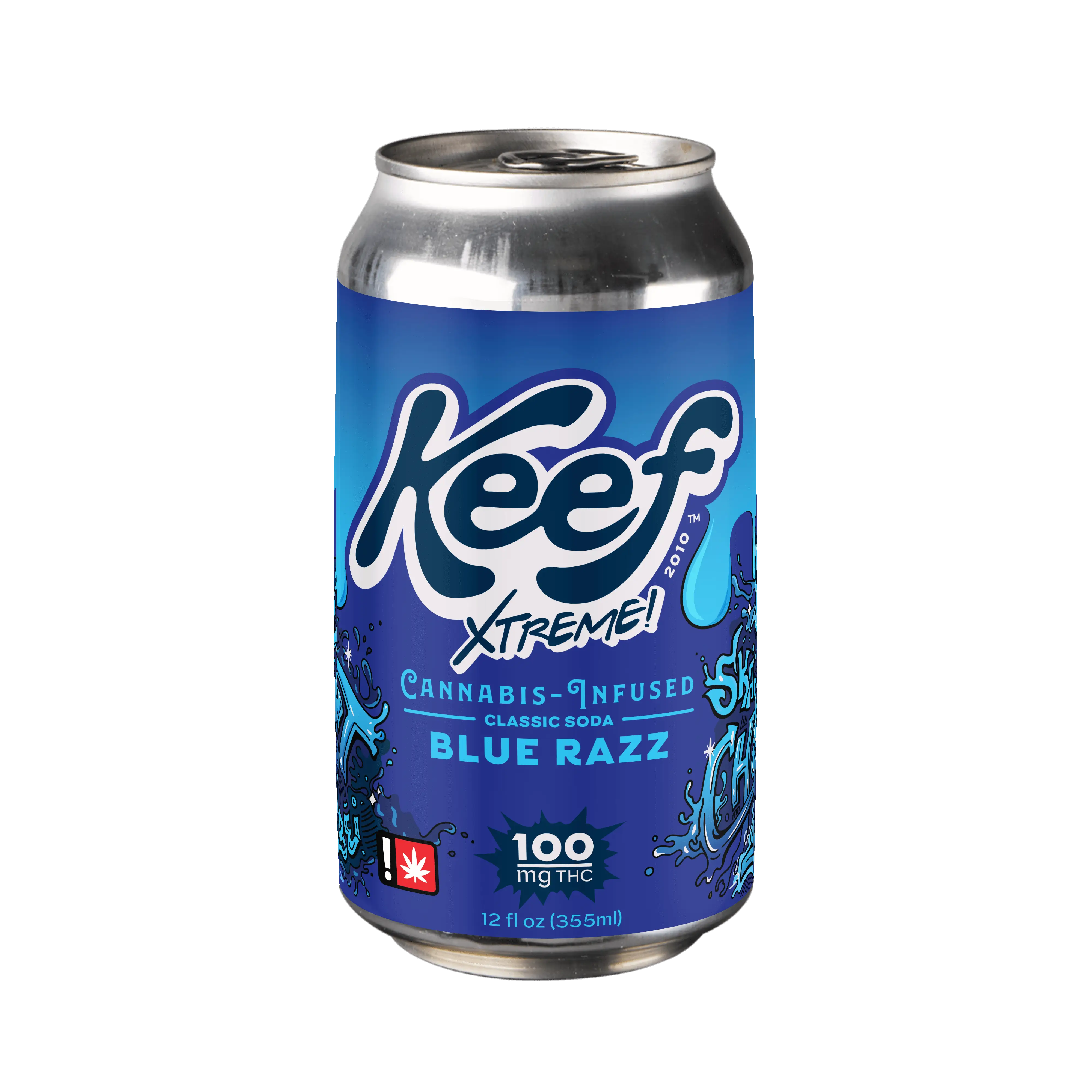 Blue Razz Xtreme THC Soda by Keef Brands